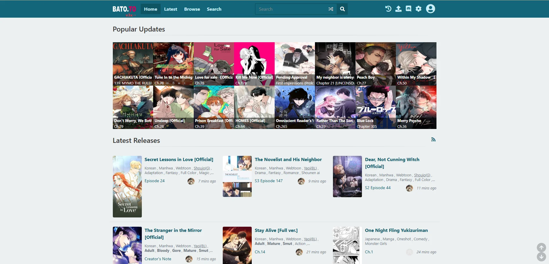 Batoto: Laman Baca Manga Online Percuma - Portal Kahwin